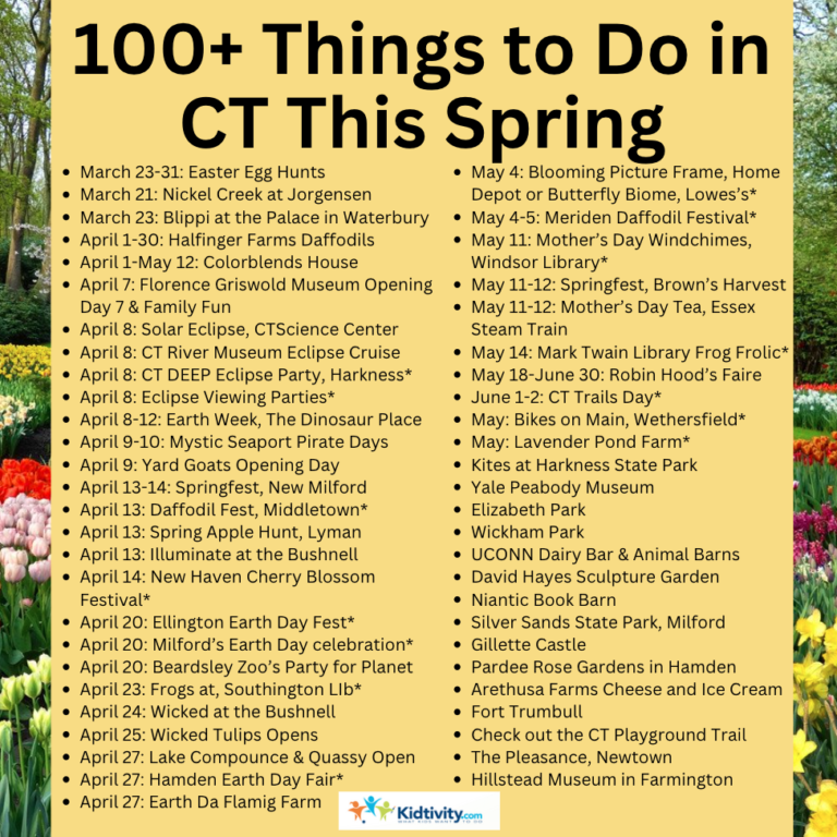 100 Things to Do with Kids In Connecticut This Spring - Kidtivity.com