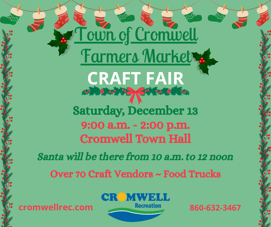 Town of Cromwell Farmers Market Holiday Craft Fair - Kidtivity.com